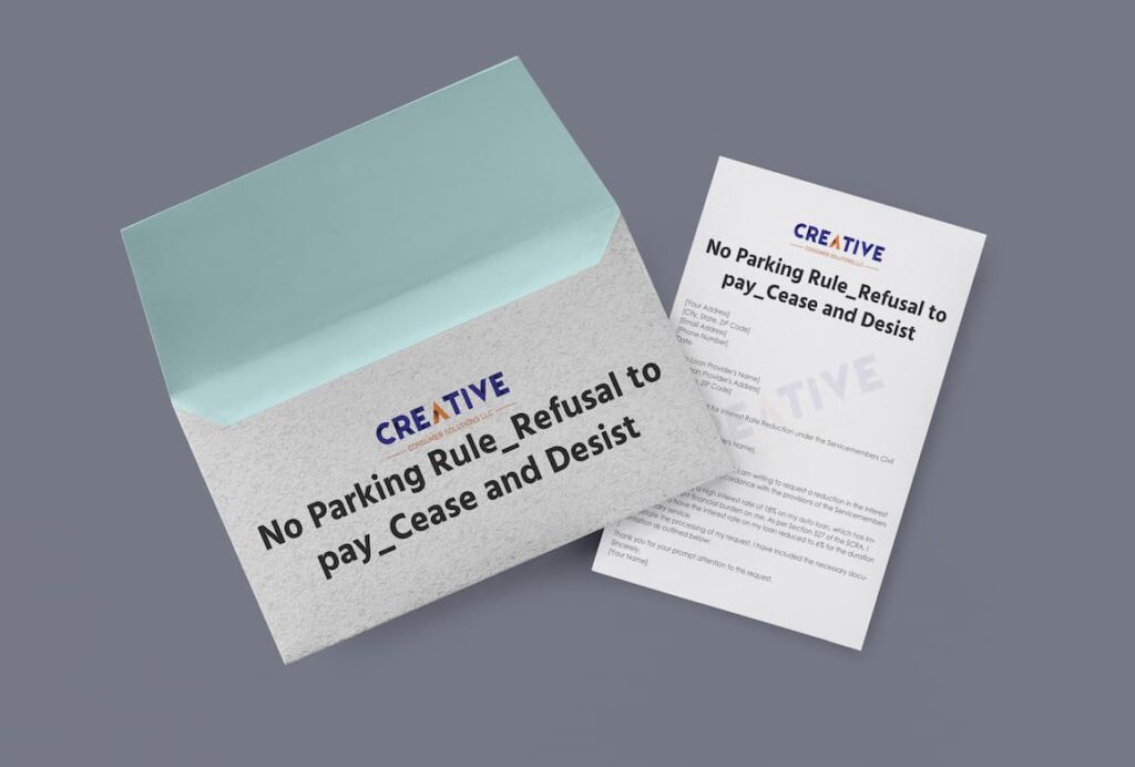 No Parking Rule_Refusal to pay_Cease and Desist – Creative Consumer ...